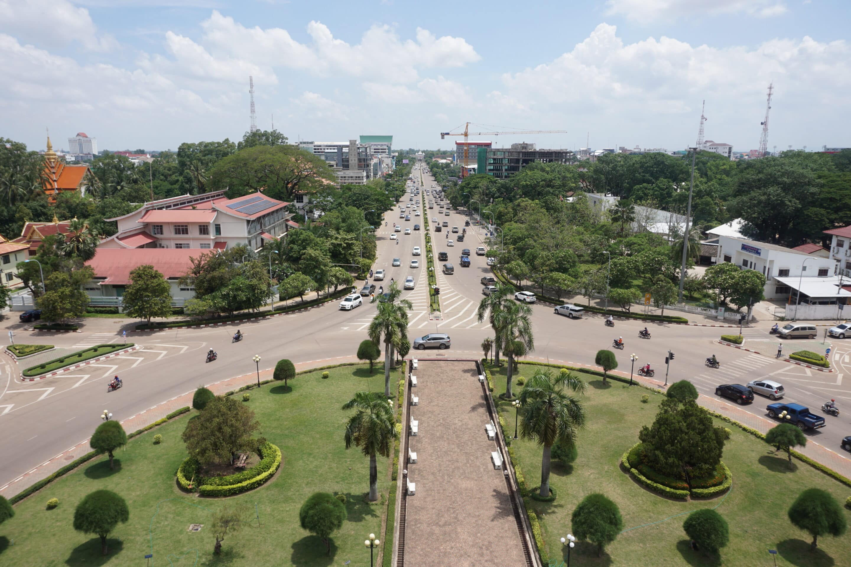 walking the streets of Vientiane in Laos - Southeast Asia